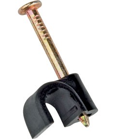 3-5mm Black round cable clips per 100