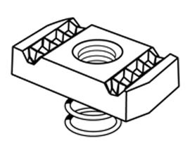Short spring M6 Channel Nut