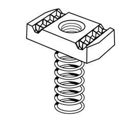 Long spring M10 Channel Nut