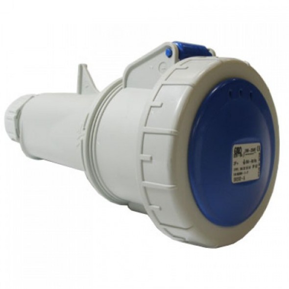 240v Blue Straight Socket 32Amp 2P + E IP67