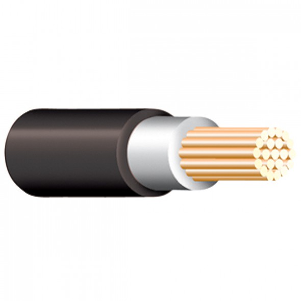 Black Tri Rated Cable Per Meter 25mm