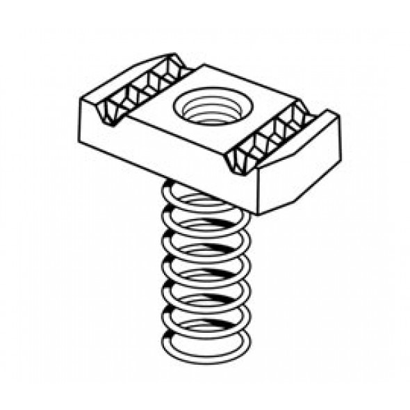 Long spring M6 Channel Nut