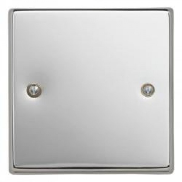 Contactum Polished Chrome Sockets and Switches White Inserts